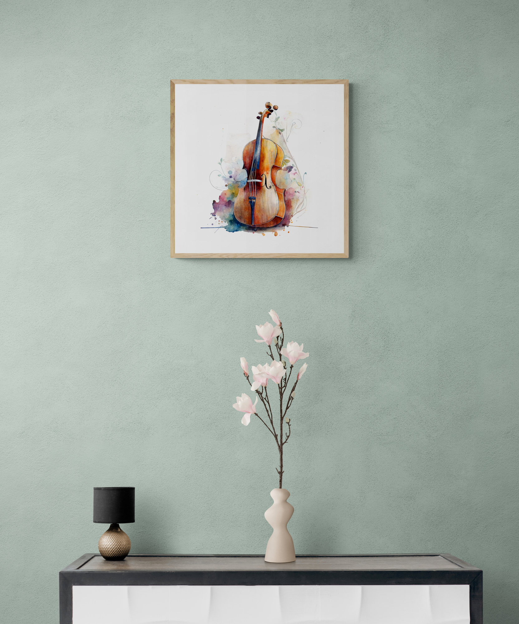 Cello Wall Art, Instrument Wall Art, Watercolor Wall Art, Cello Lovers ...