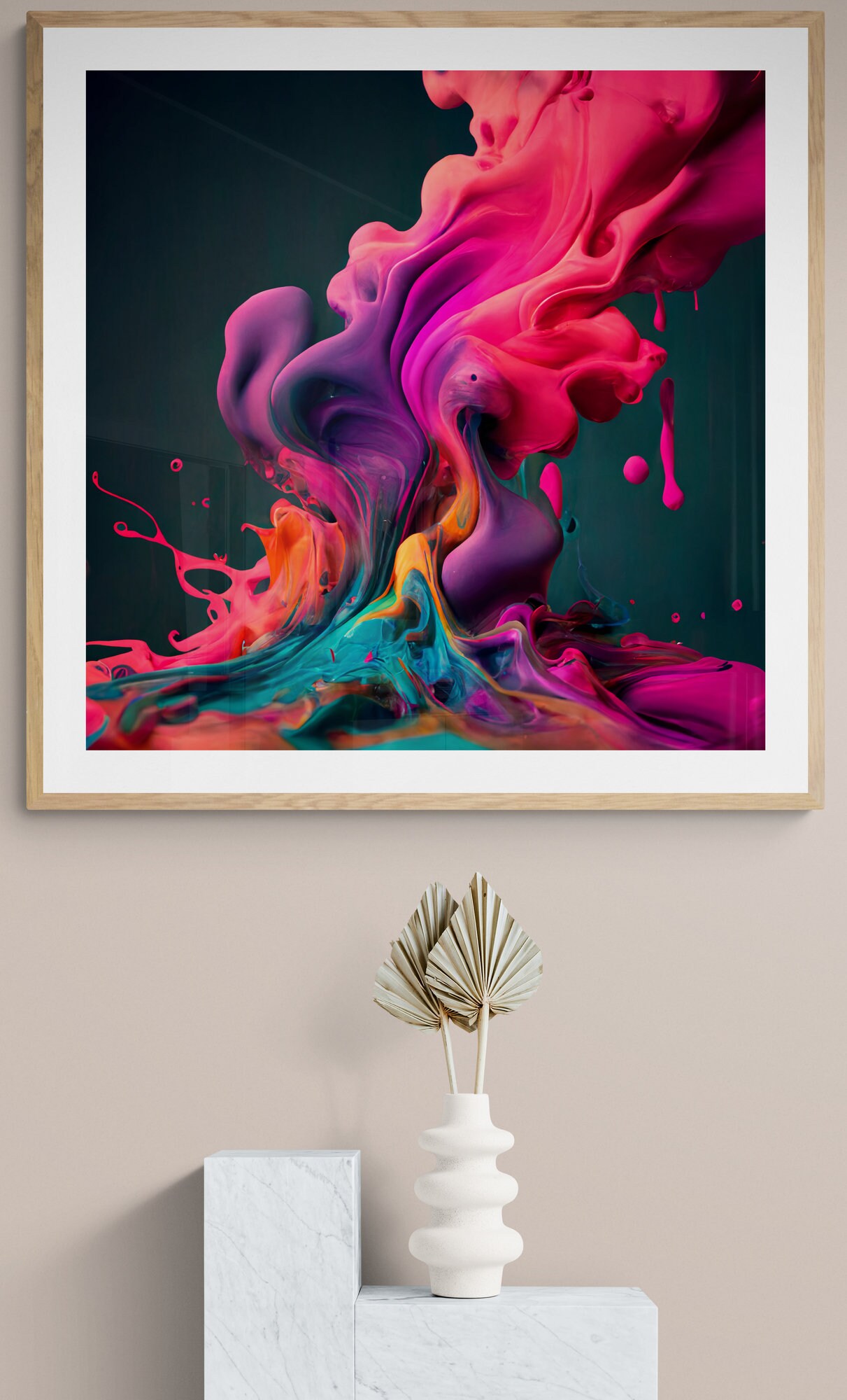 Splash Paint Wall Art, Colorful Paint Artwork, Splash of Color Art ...