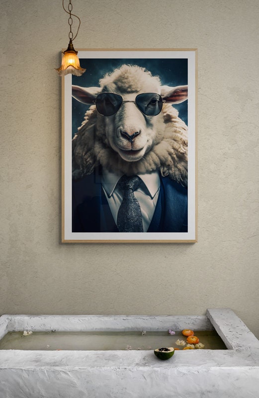 Sheep Wall Art, Sheep Wall Décor, Sheep Poster, Sheep Gift, Sheep ...