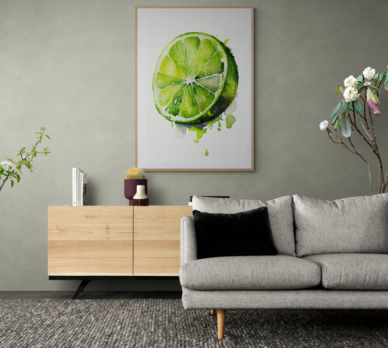 Lime Fruit Wall Art Fruit Printable Art Lime Print Fruit - Etsy