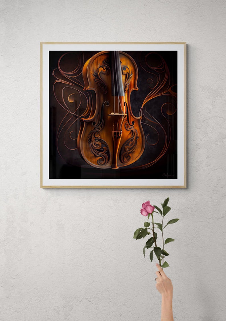 Cello Wall Art Instrument Wall Art Watercolor Wall Art - Etsy