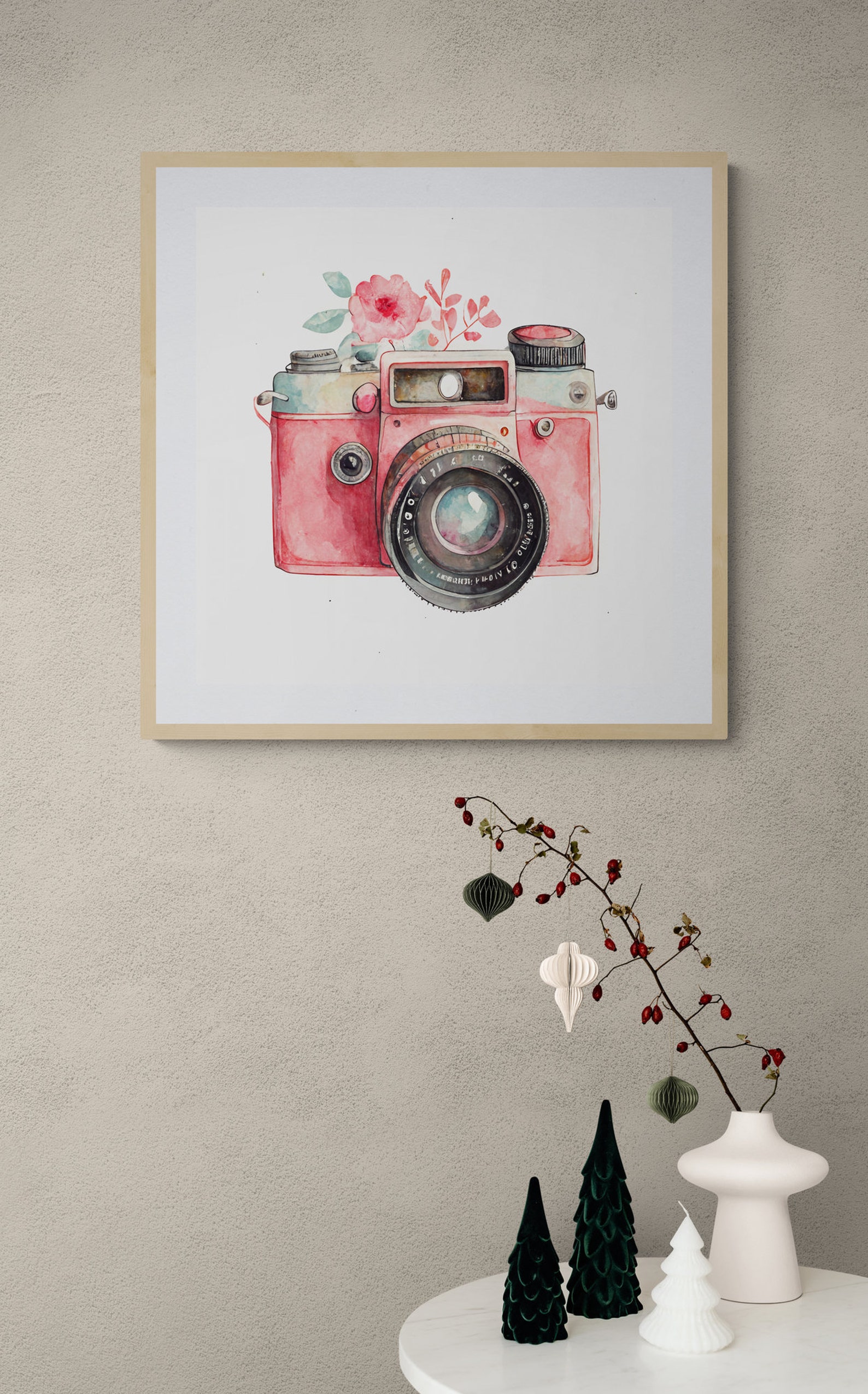 Camera Wall Art, Instrument Wall Art, Watercolor Wall Art, Camera ...