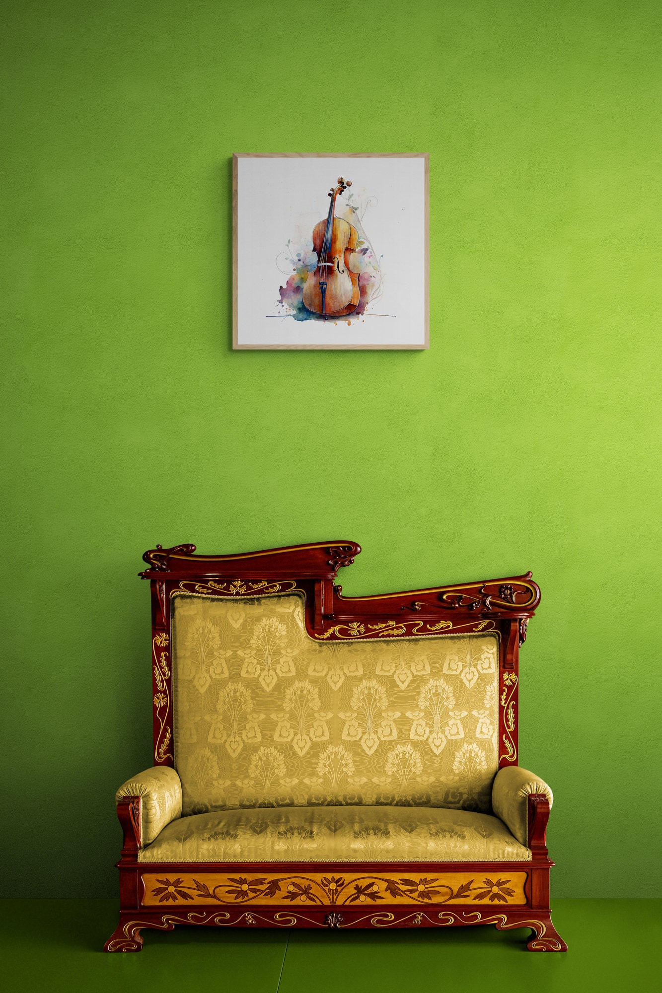 Cello Wall Art, Instrument Wall Art, Watercolor Wall Art, Cello Lovers ...