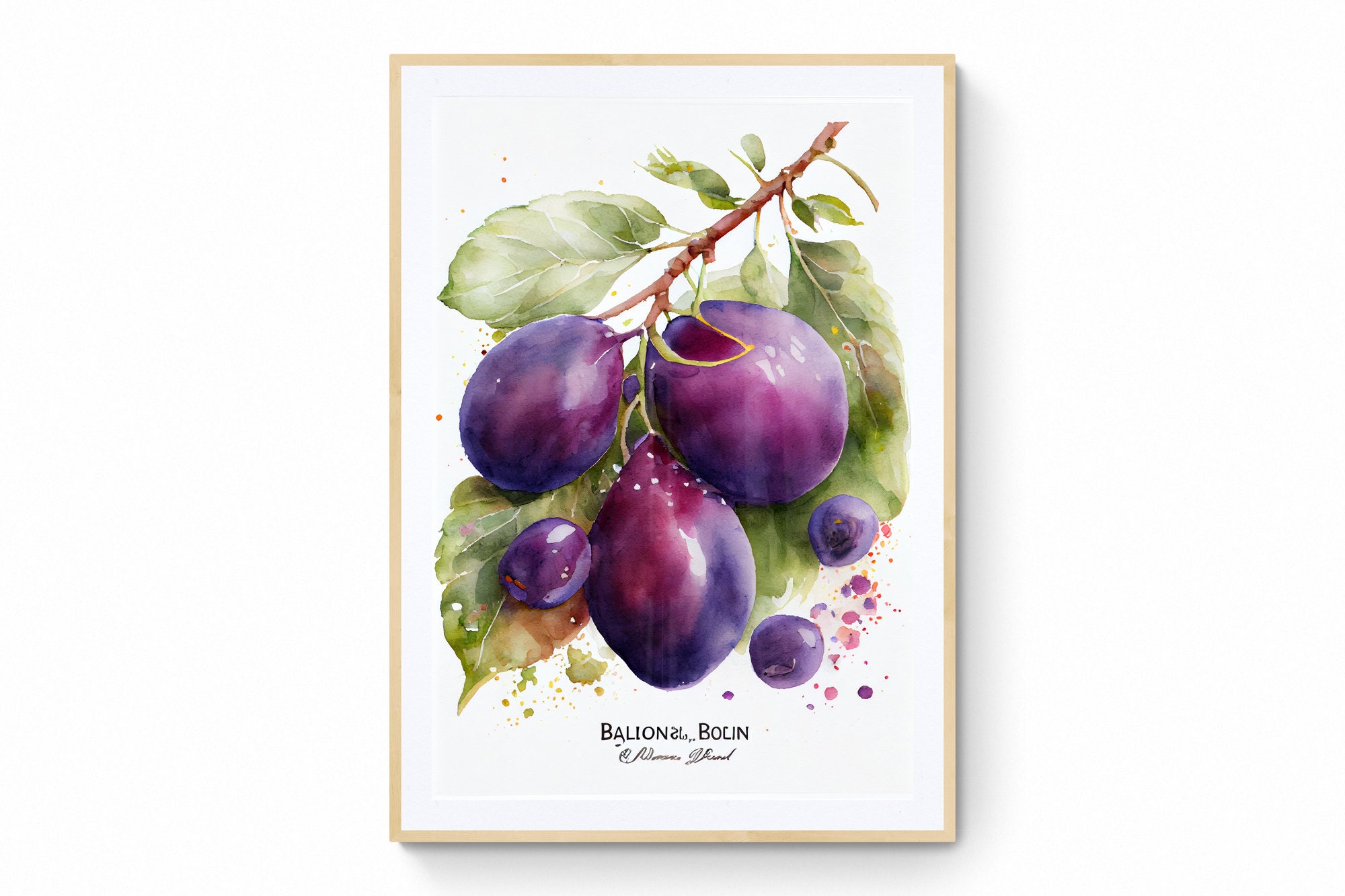 Damson Fruit Wall Art, Fruit Printable Art, Damson Print, Fruit Market ...