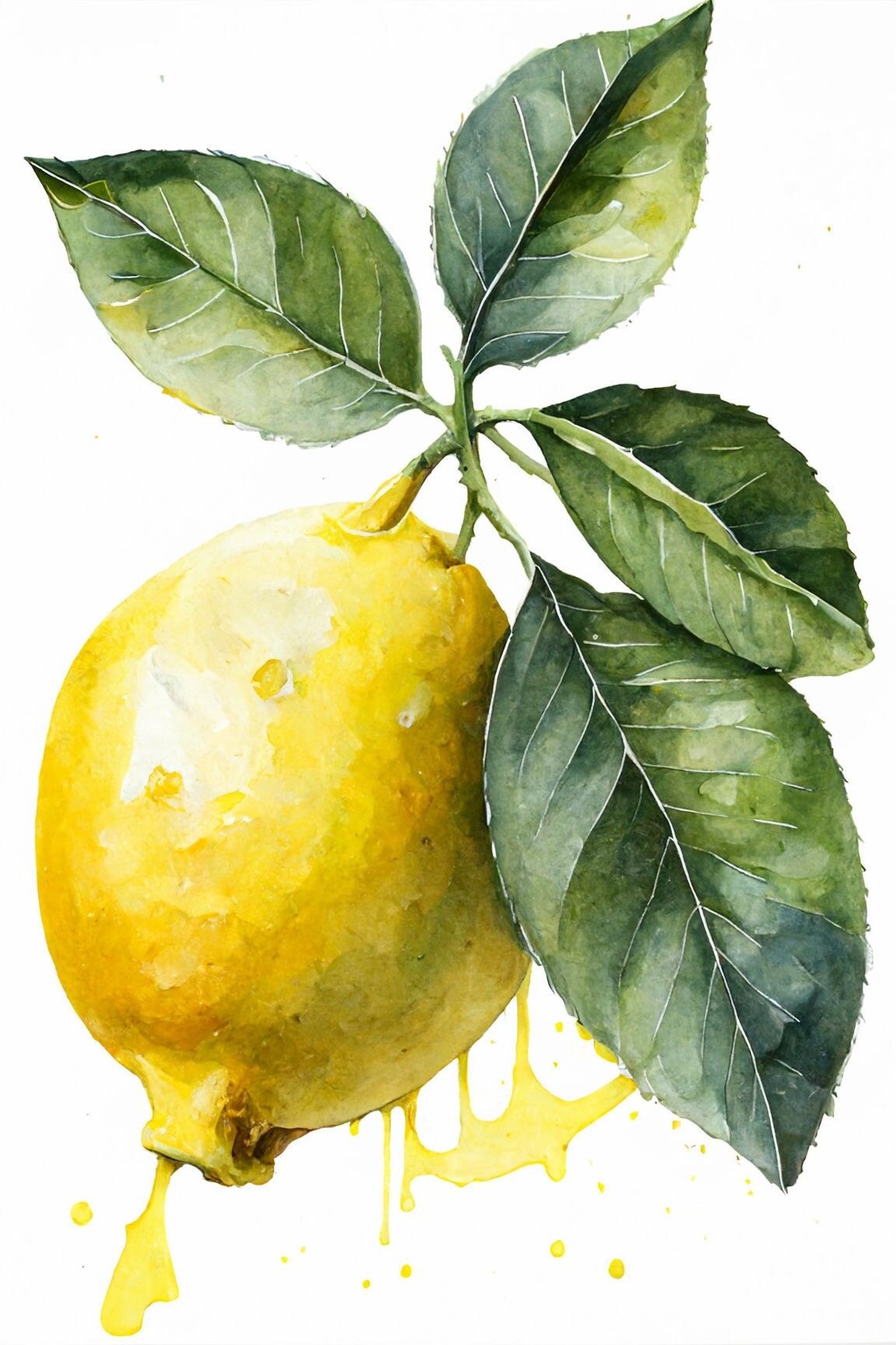 Lemon Wall Art, Fruit Printable Art, Lemon Print, Fruit Market Print ...