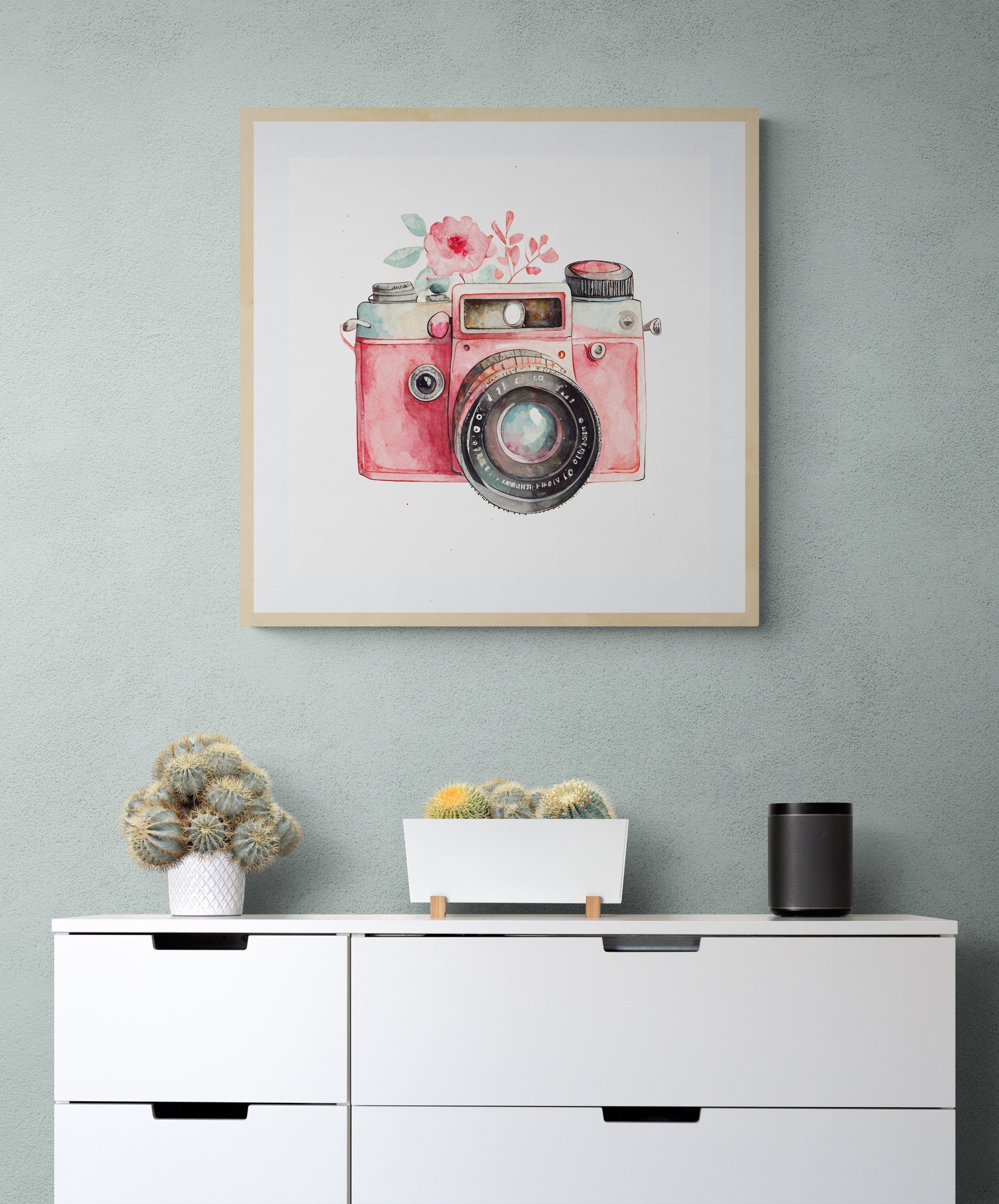 Camera Wall Art, Instrument Wall Art, Watercolor Wall Art, Camera ...