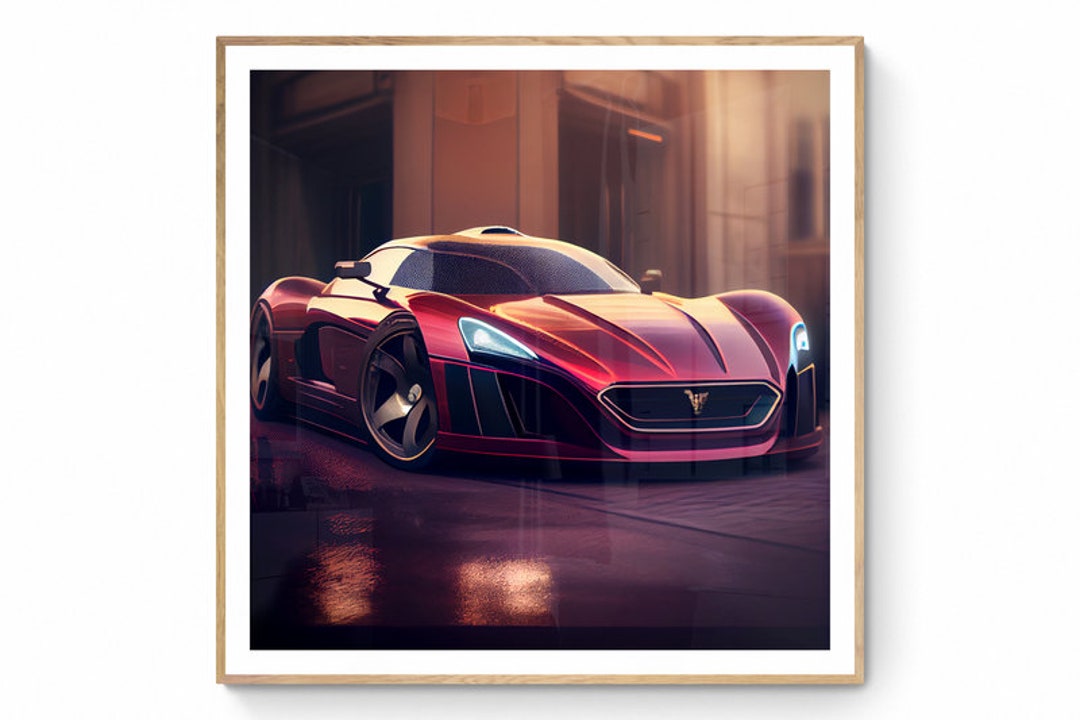 Rimac Car Wall Art, Rimac Nevera, Car Printable Art, Luxury Car Poster, Garage Wall Décor, Car ...