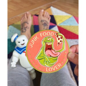 Ghostbusters Slimer Fan Art Junk Food Lover Iron on Patch - Etsy