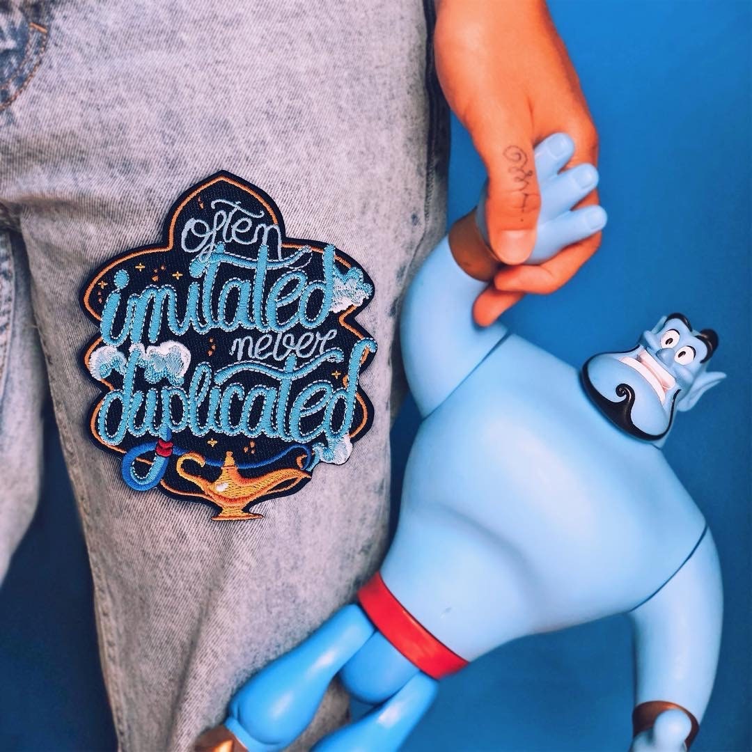 Aladdin Genie Fan Art Often Imitated Never Duplicated Iron on Patch - Etsy