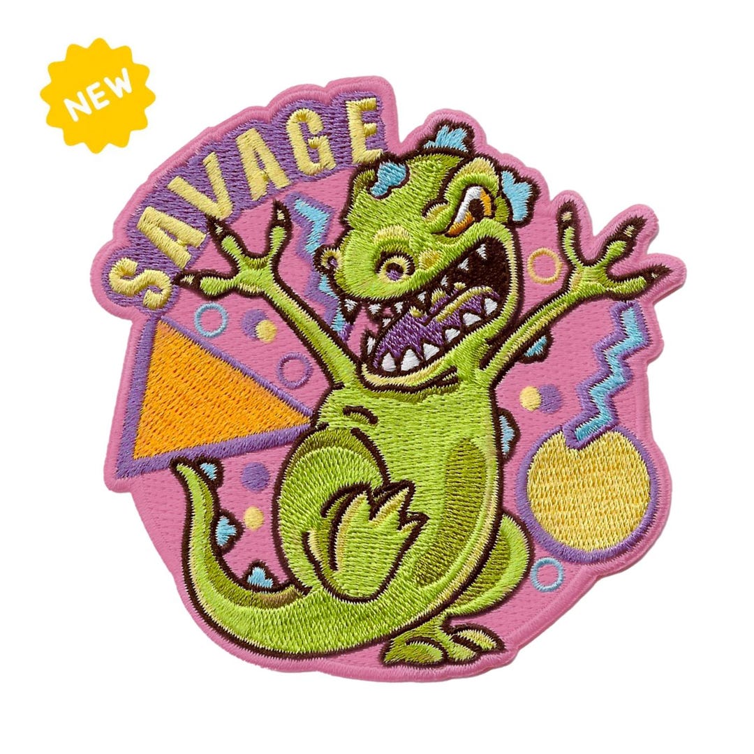 Rugrats Fan Art Reptar Savage Retro 80s Iron on Patch - Etsy