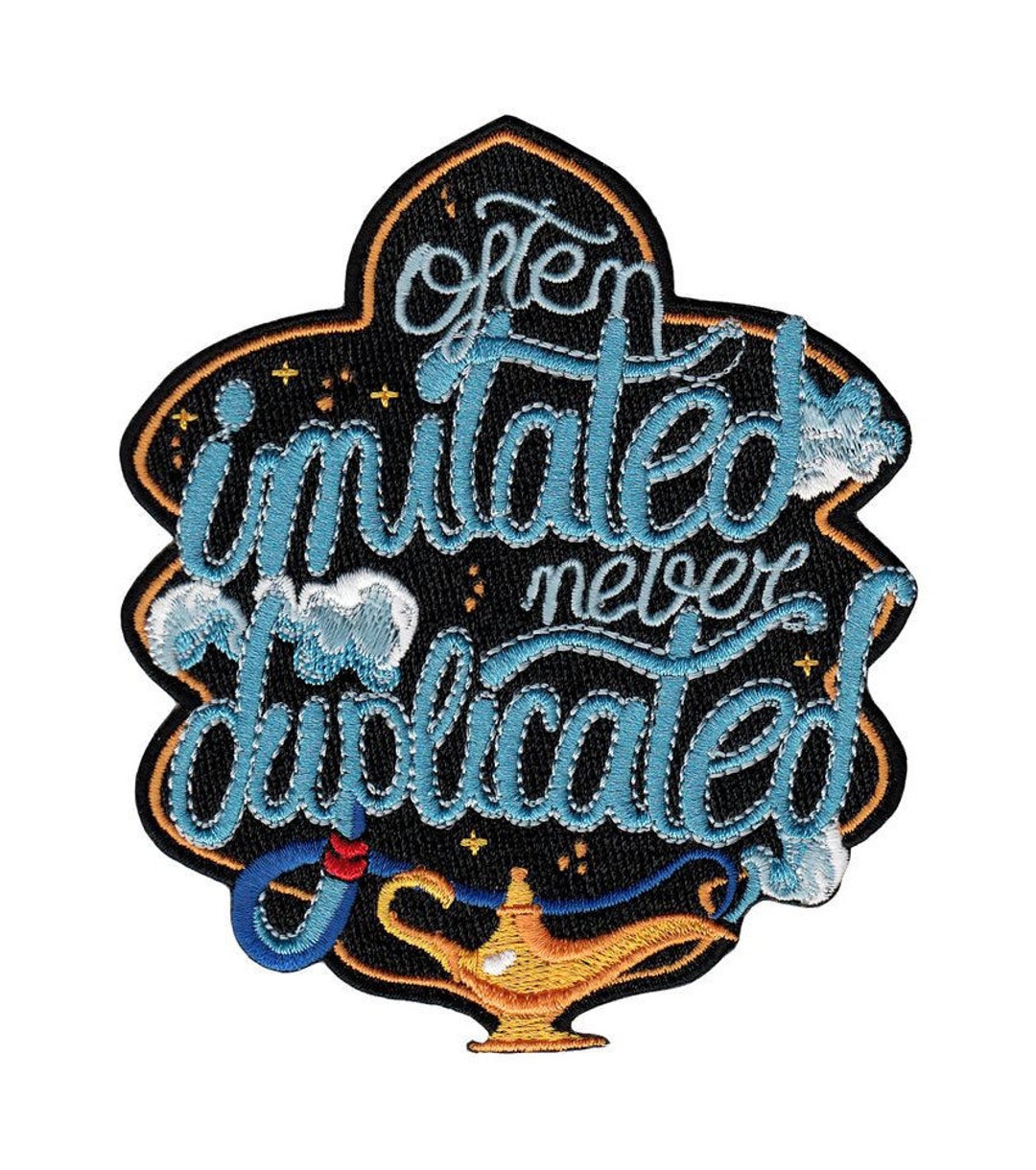 Aladdin Genie Fan Art Often Imitated Never Duplicated Iron on Patch - Etsy