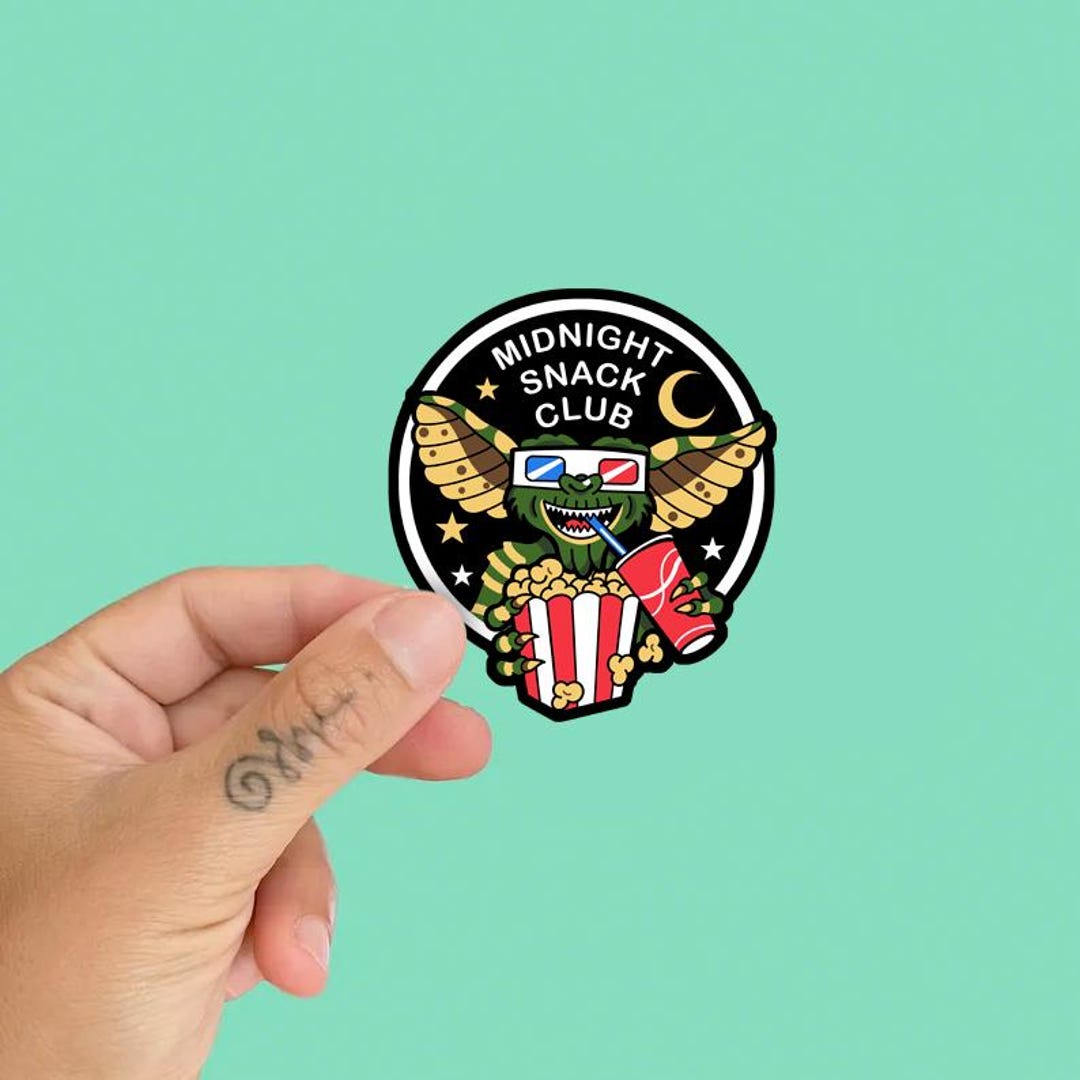 Gremlin Midnight Snack Club Vinyl Sticker - Etsy Gremlin Midnight Snack Club Vinyl Sticker - Etsy