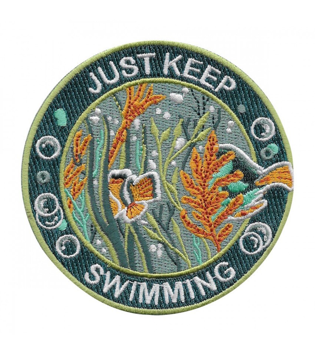 Finding Nemo Fan Art Just Keep Swimming Iron-on Patch - Etsy