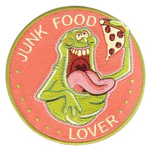 Ghostbusters Slimer Fan Art Junk Food Lover Iron on Patch - Etsy