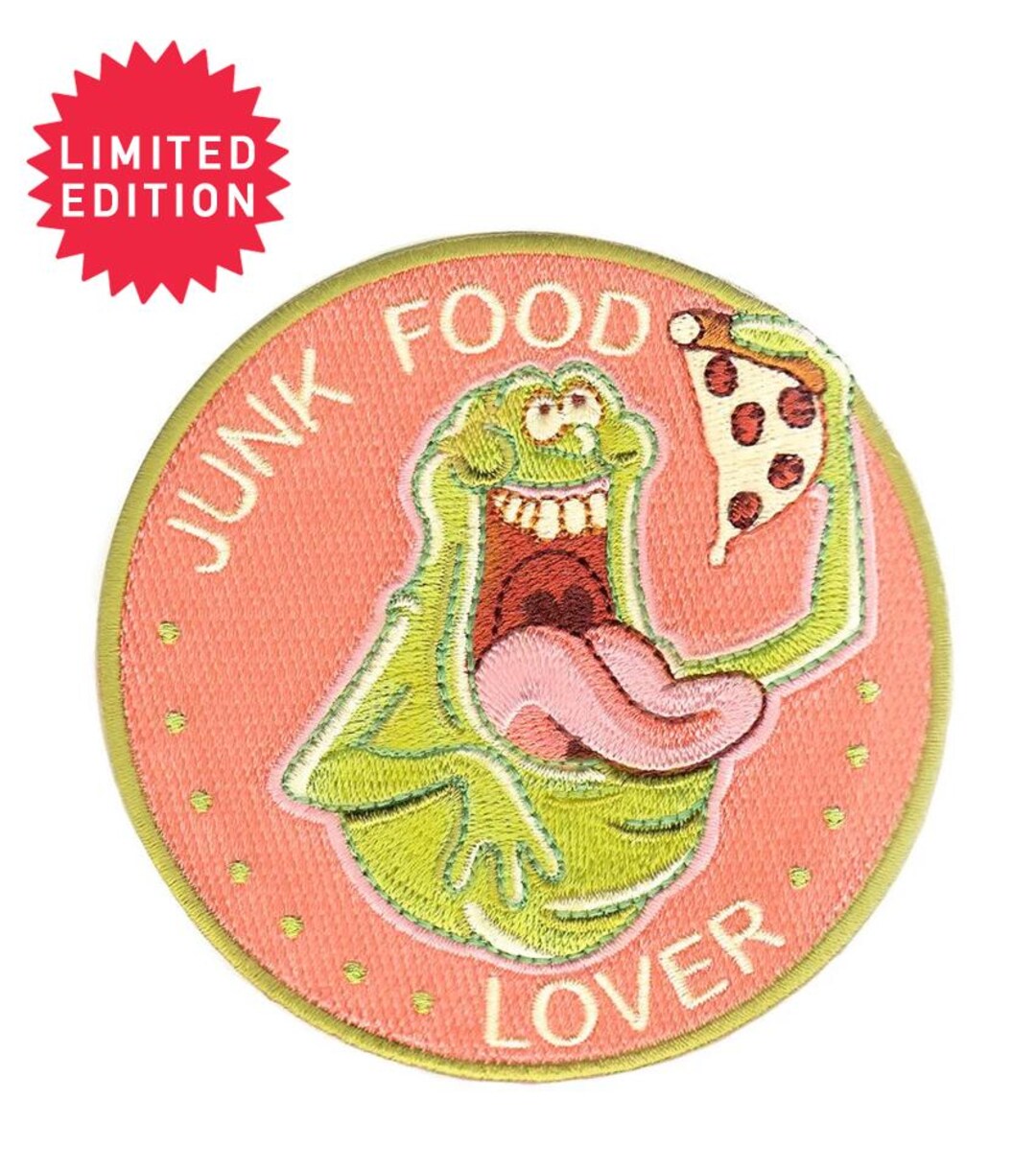 Ghostbusters Slimer Fan Art Junk Food Lover Iron on Patch - Etsy