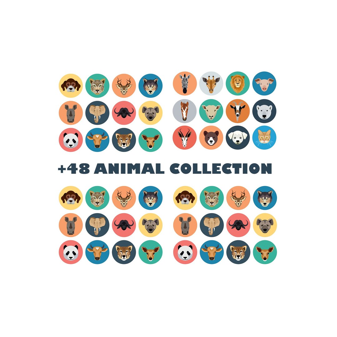 Animal Bundle +48 SVG, Instant Download - Etsy
