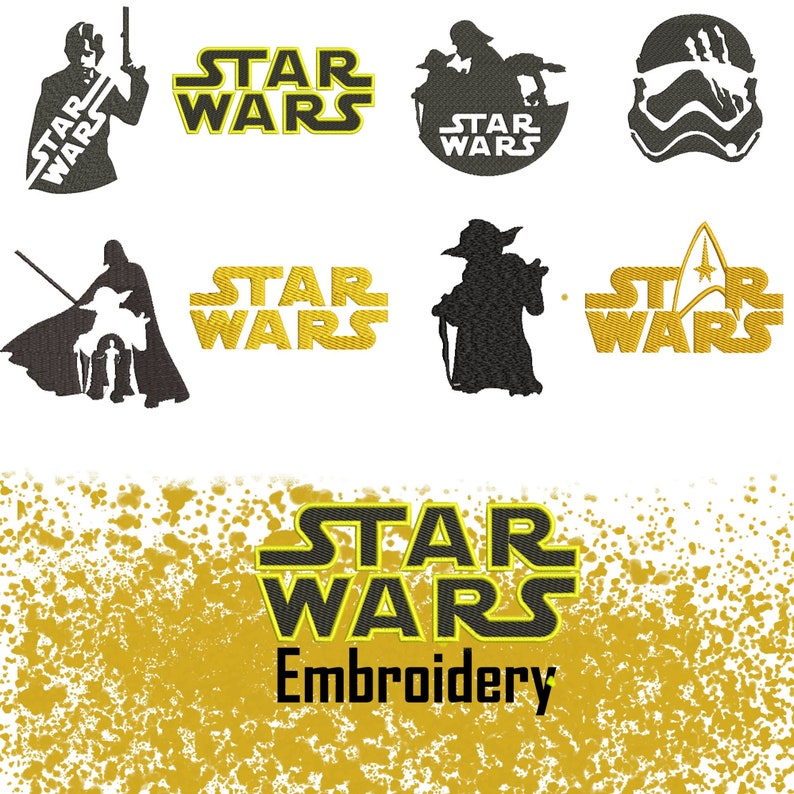Star Wars Designs for Embroidery Machine +8, Instant Download - Etsy ...