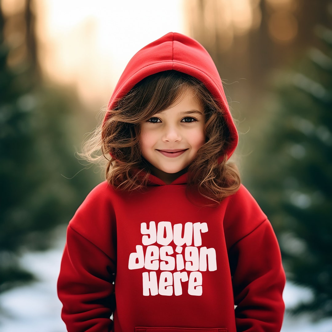 Tree Farm Mockup Gildan 18500b Mockup Christmas Sweater Mockup Kids Red ...