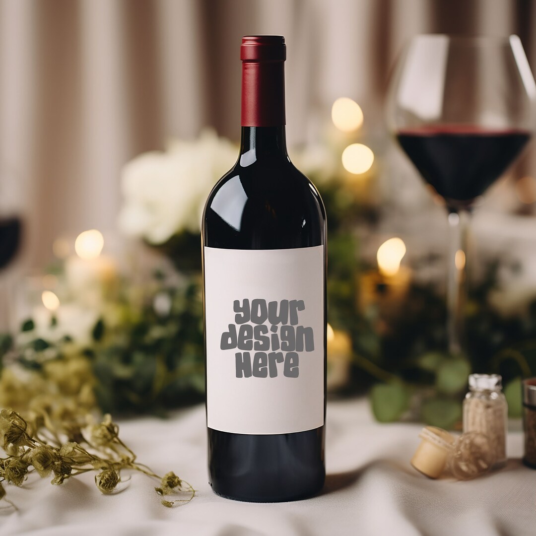 Wine Bottle Label Mockup Wedding Mockup Birthday Party Baby Shower ...