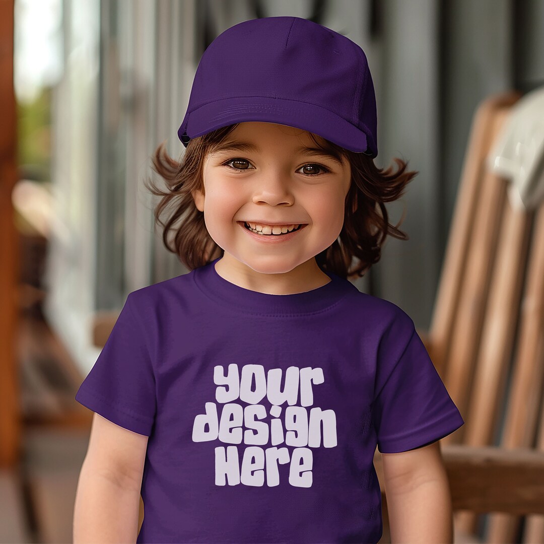 Team Purple Toddler Tshirt Mockup Bella Canvas 3001t Birthday Tshirt ...