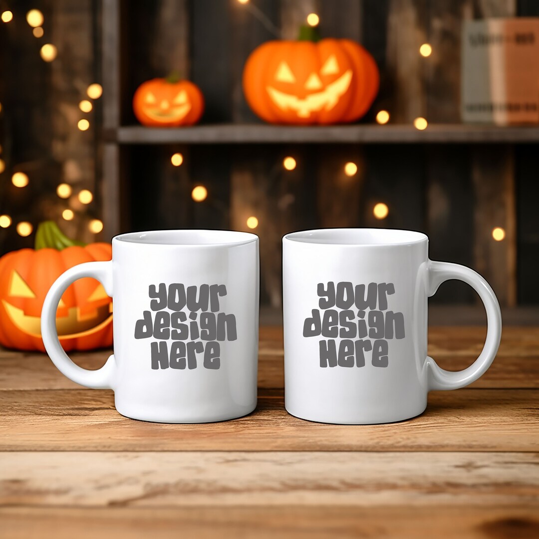 Couple Mug Mockup Coffee Cup Mock up Halloween Mug Mockup Fall Mug Mock ...