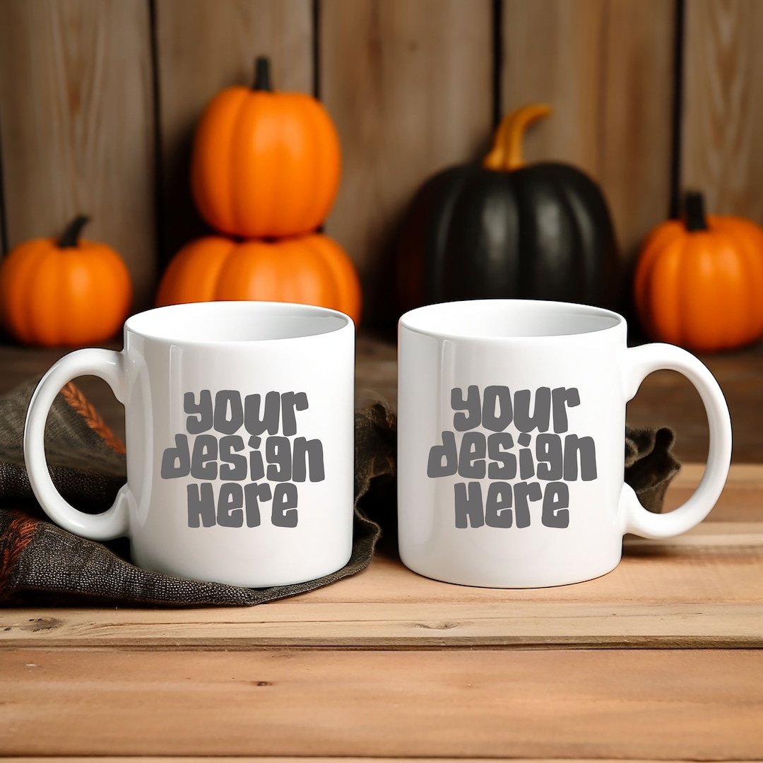 Couple Mug Mockup Coffee Cup Mock up Halloween Mug Mockup Fall Mug Mock ...