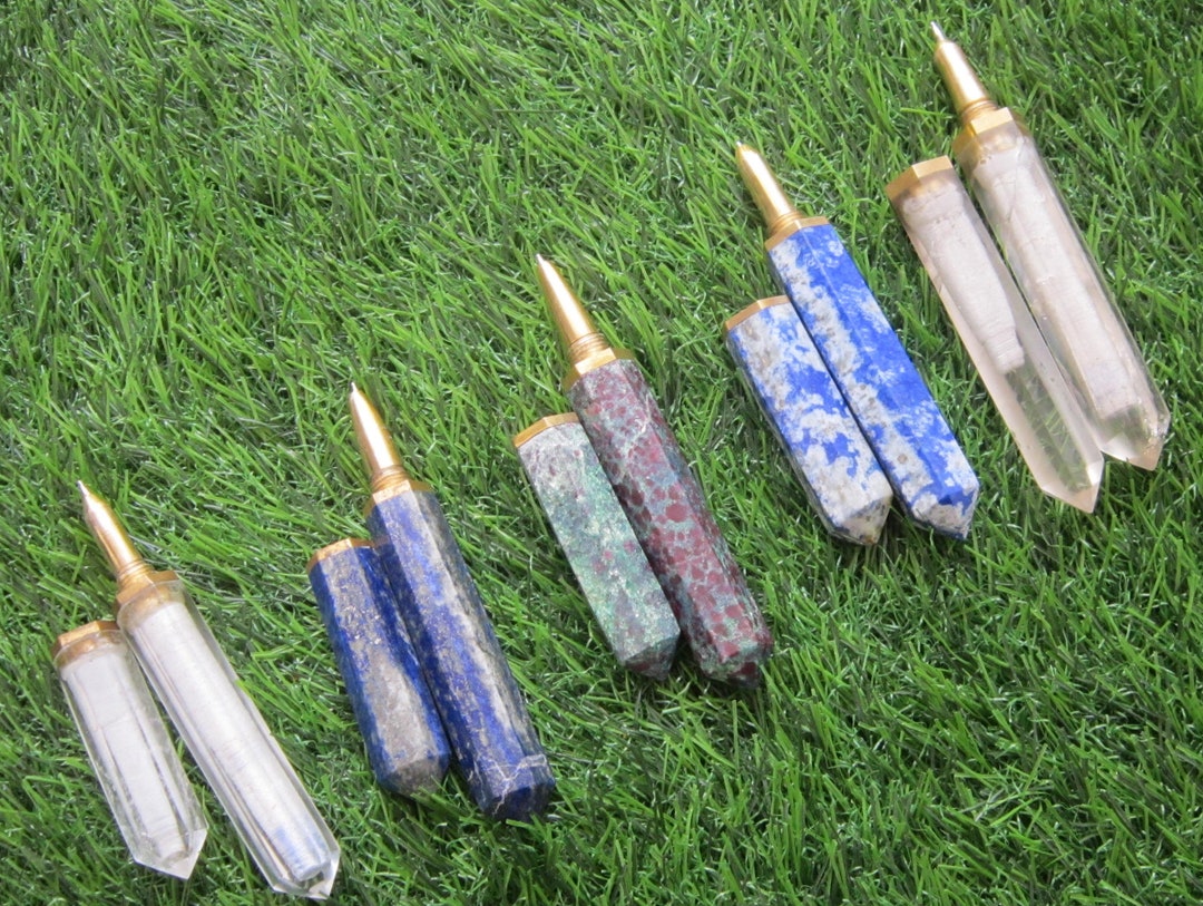Blue Sapphire Pens Natural Crystal Pens Sodalite Pen - Etsy