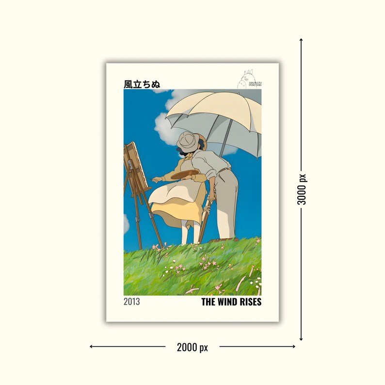 The Wind Rises Printable Poster Set Studio Ghibli size: Standard Poster ...