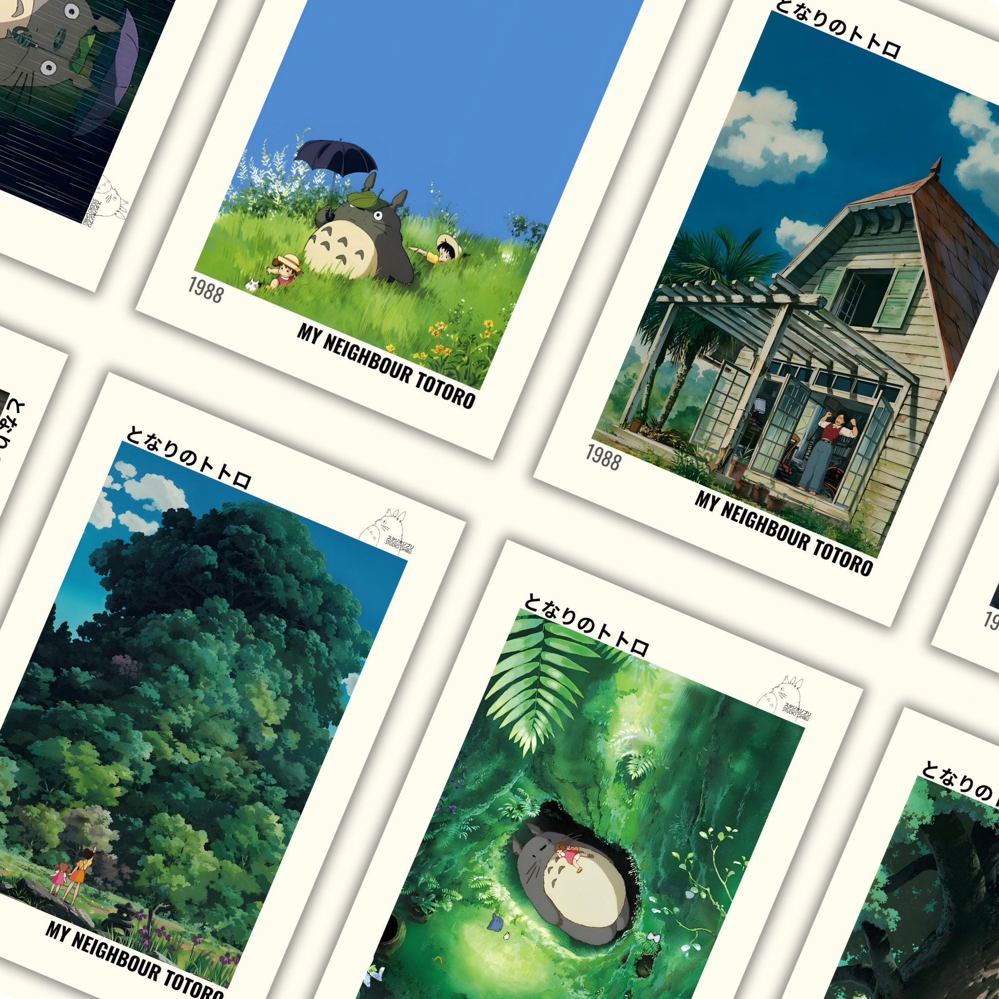 My Neighbour Totoro Printable Poster Set Studio Ghibli Anime size ...