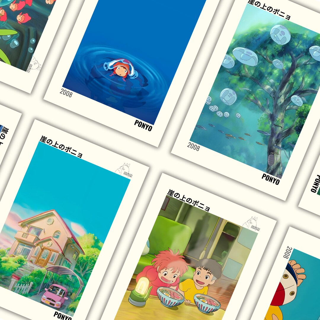 PONYO Anime Printable Poster Set Studio Ghibli size: Standard Poster ...