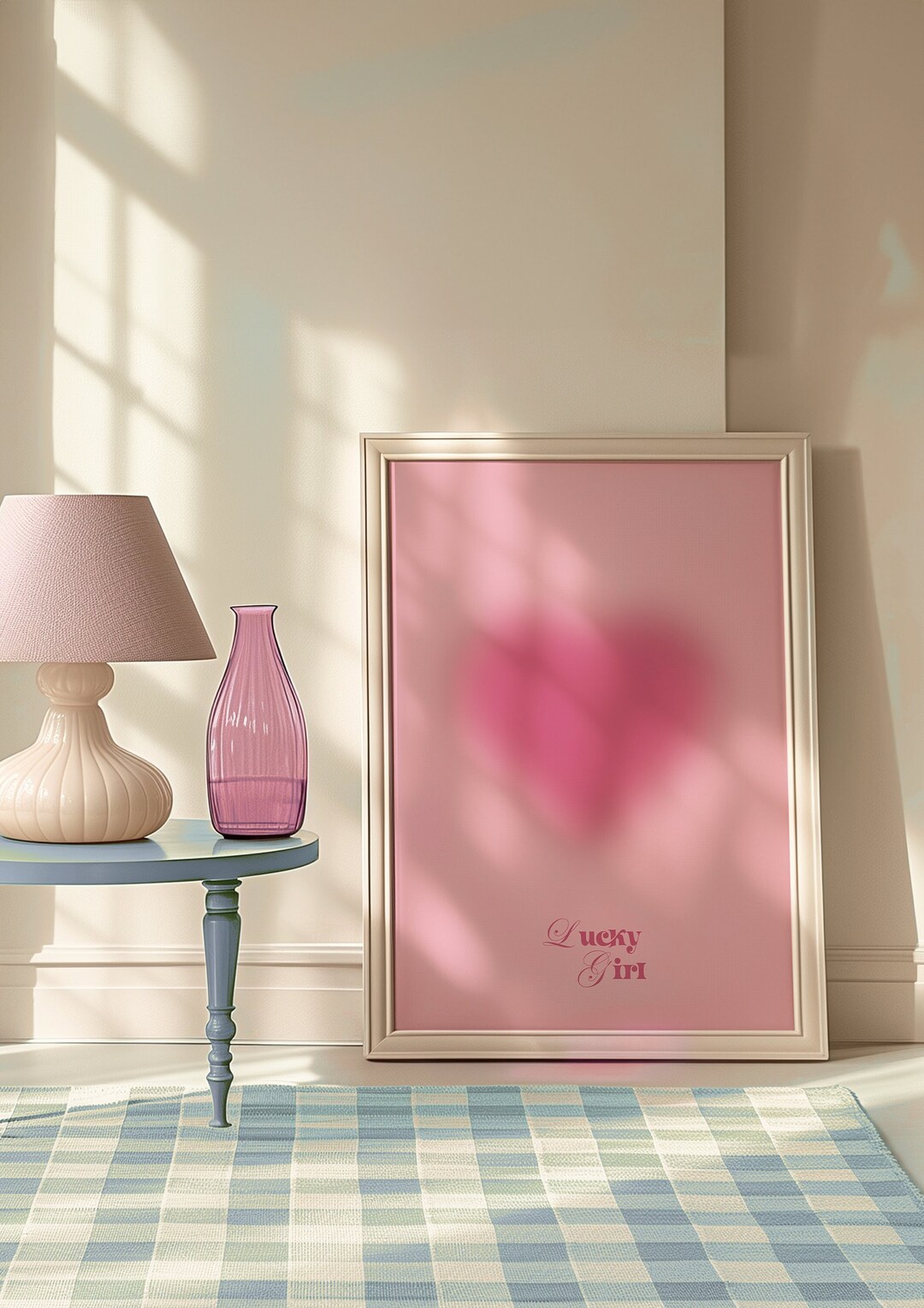 Lucky Girl Affirmation Poster Coquette Aesthetic Girly Decor Preppy ...