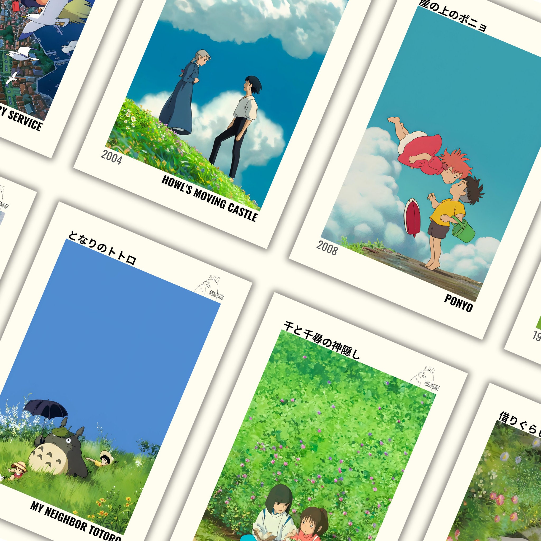 Studio Ghibli Printable Poster Set Hayao Miyazaki Animesize: Standard ...