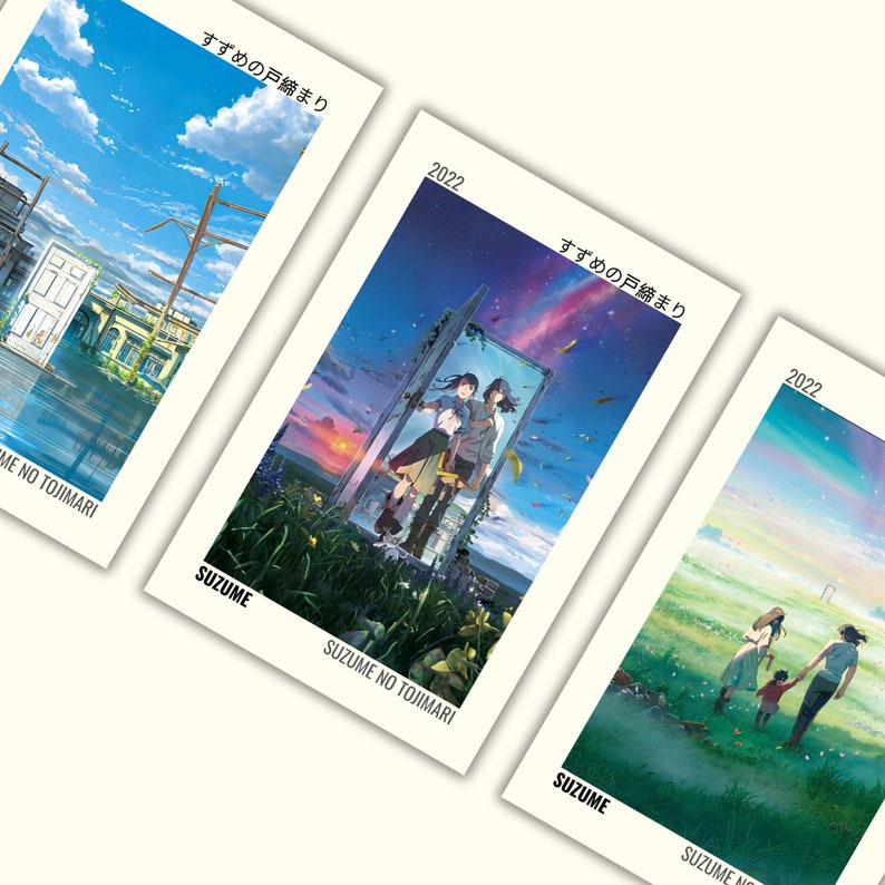 Suzume Printable Poster Set Anime Digital Prints size: Standard Poster ...
