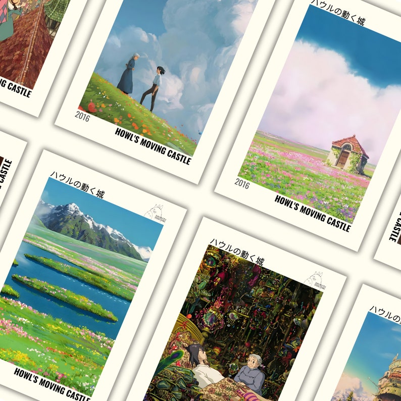 Howl's Moving Castle Printable Poster Set Studio Ghibli size: Standard ...