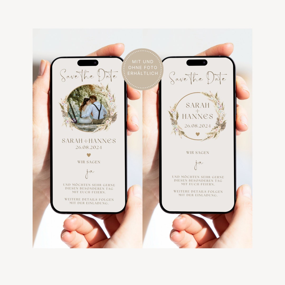 Digital Wedding Invitation Save the Date Wedding Invitation ...