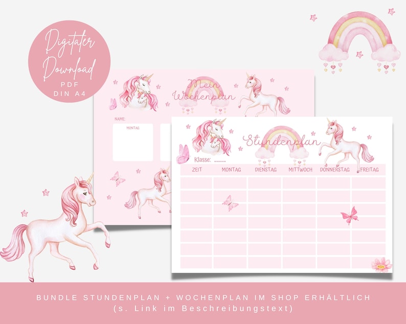 Unicorn Timetable | Timetable PDF | Personalized Timetable Download ...