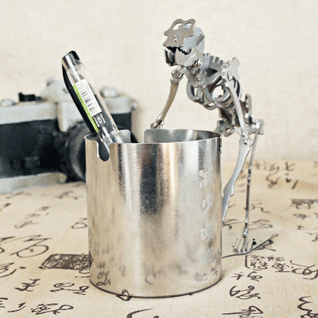 Skeleton Ashtray Pen Cylinder Model Stainless Steel - Etsy