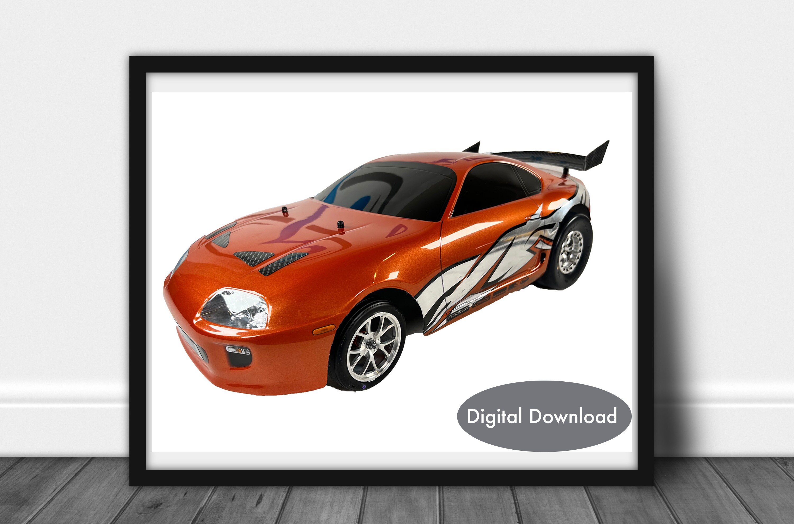 Printable Wall Art Sports Car Toyota Supra RC Radio Control Vehicle ...