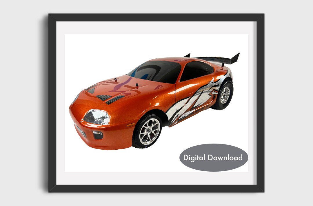 Printable Wall Art Sports Car Toyota Supra RC Radio Control Vehicle ...