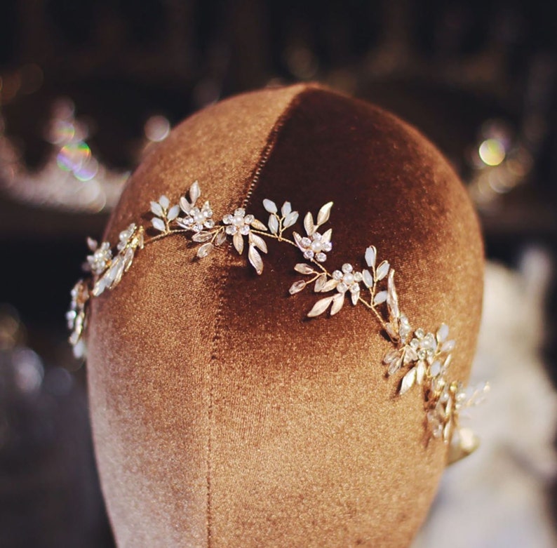 Crystal Wedding Vine Hair Piece Floral Bridal Hair Jewelry - Etsy