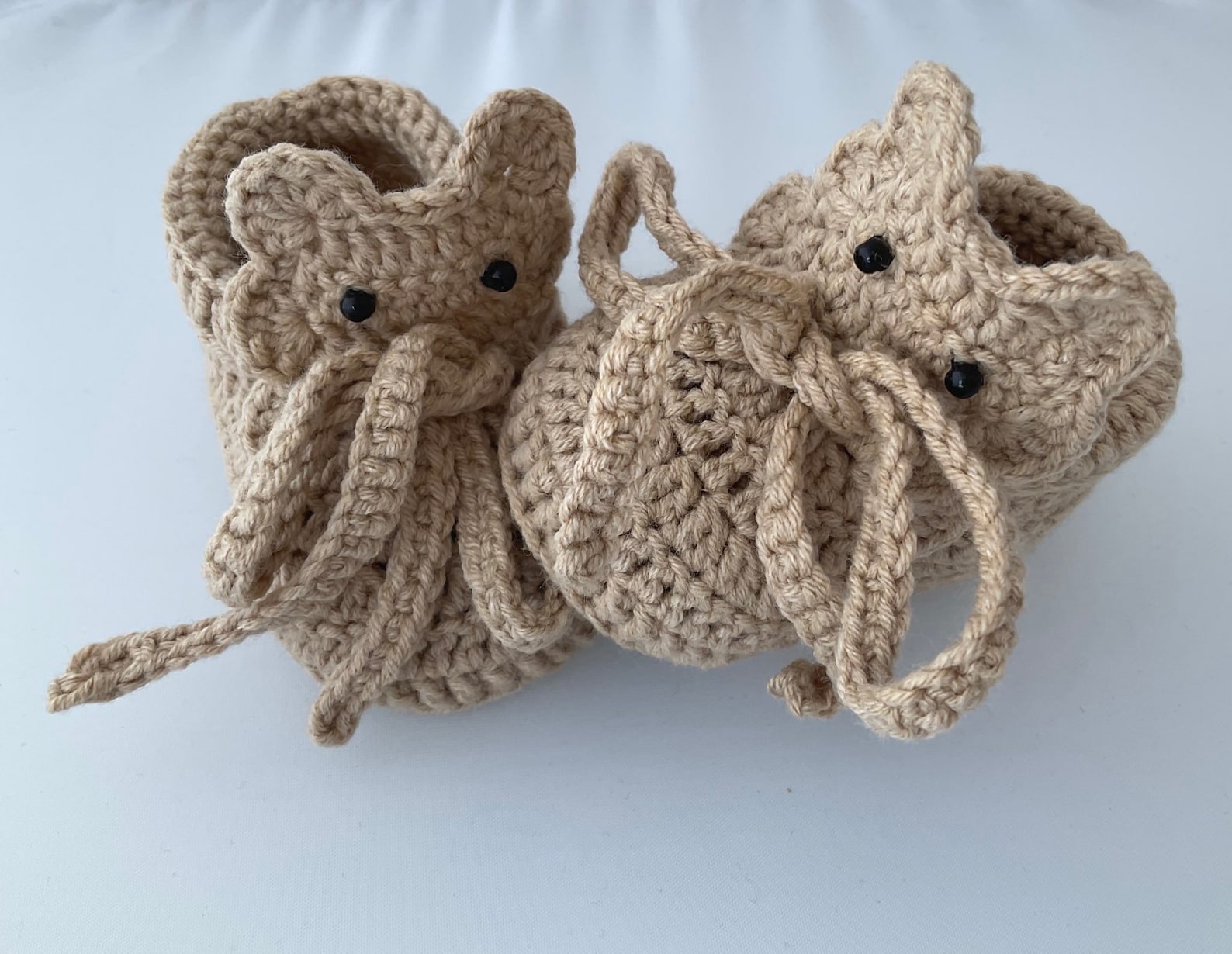Tiny Mouse Beige Newborn Baby Booties Baby Shower Gift Gift - Etsy
