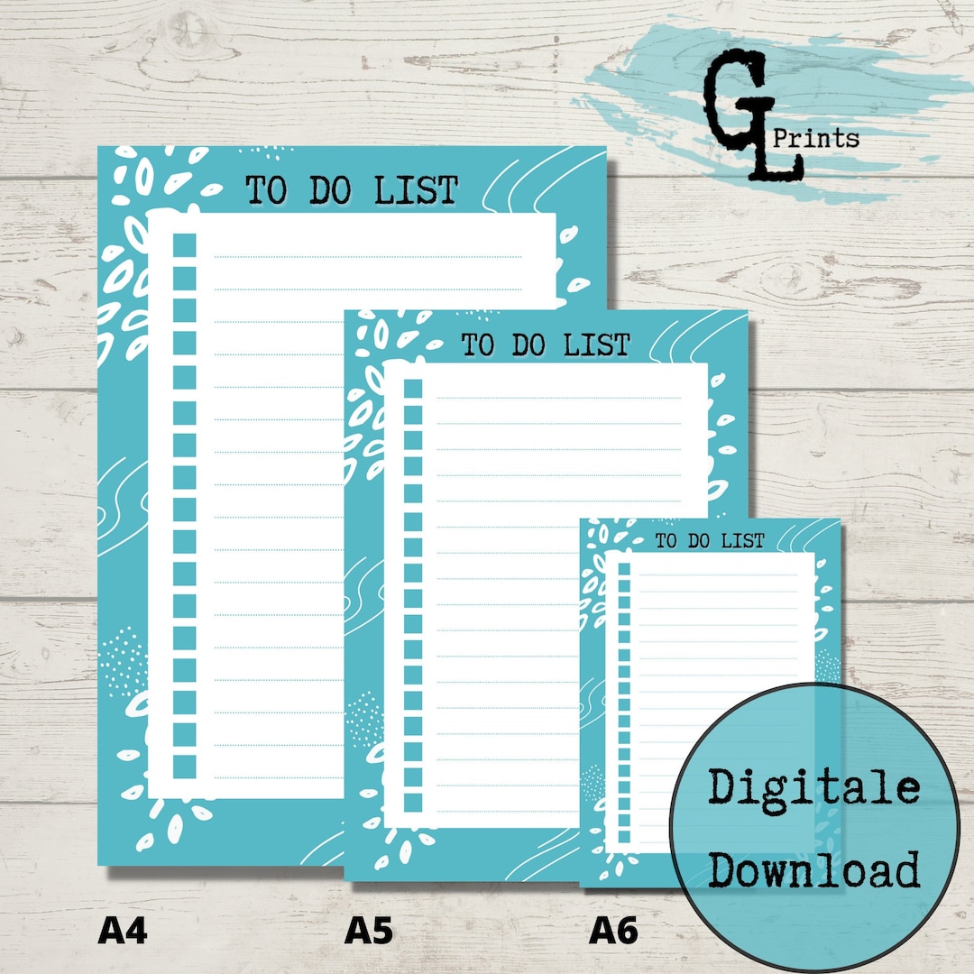 To-do List Printable to Do List Digital Download PDF - Etsy