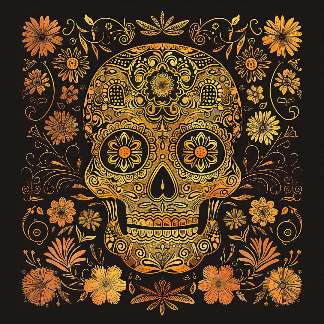 Watercolor Floral Skull Image Clipart, Gothic Clipart, Fantasy Clip Art, Floral Skull Clip Art ...