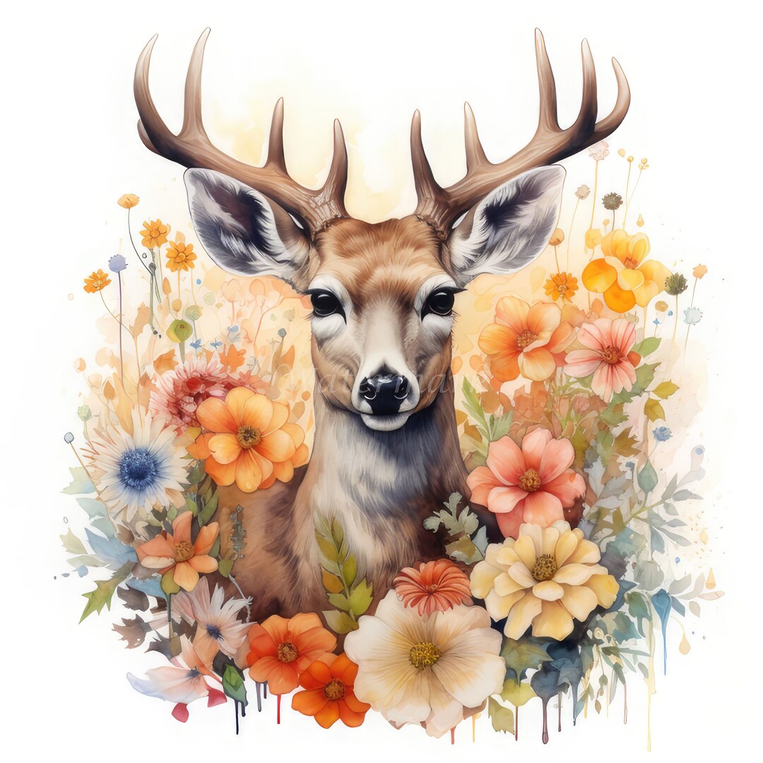 Cute Mule Deer Clipart 12 High Quality Jpgs 300 DPI Digital - Etsy