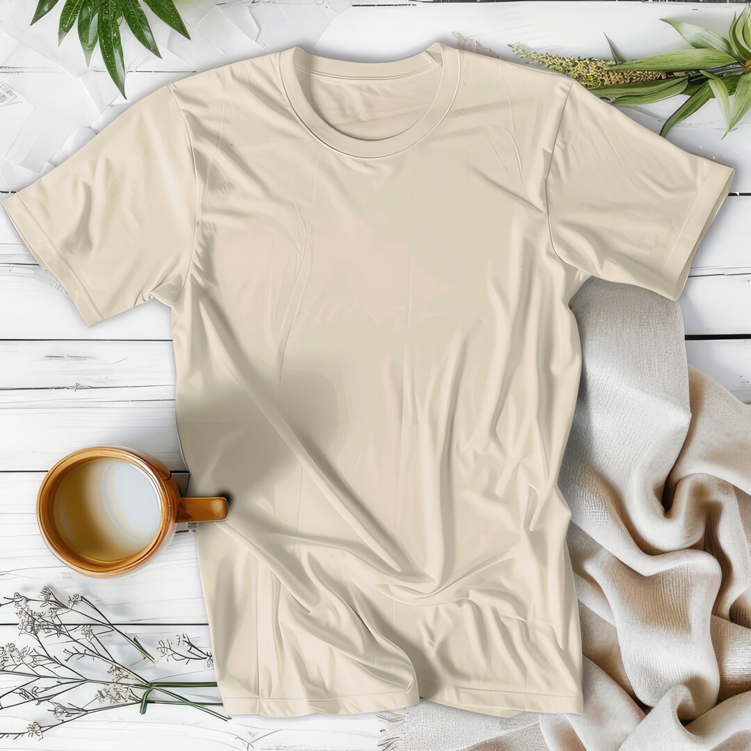 Natural Bella Canvas 3001 Flat Lay Mockup, Bella Canvas T-shirt Mockup ...