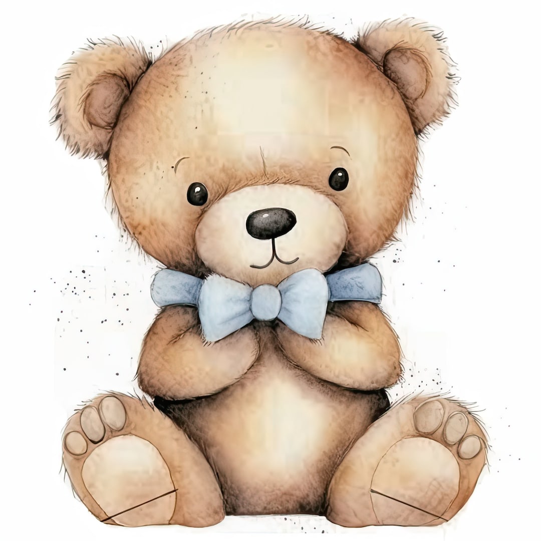 16 Teddy Bear Clipart Jpgs, High Quality, Digital Planner, Paper Crafts ...
