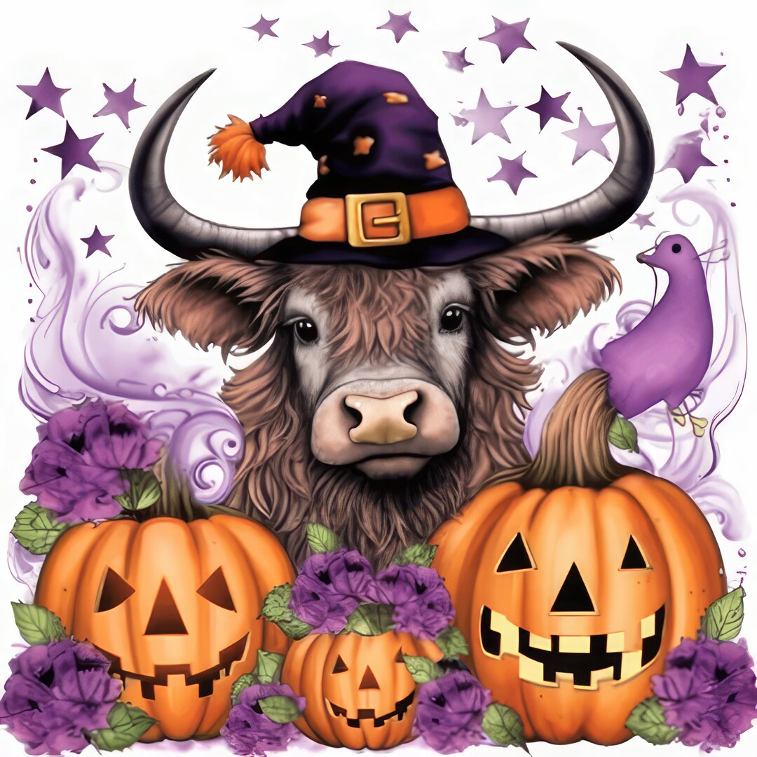 Highland Cow Fall Design Png Fall PNG Sublimations Fall Cow - Etsy