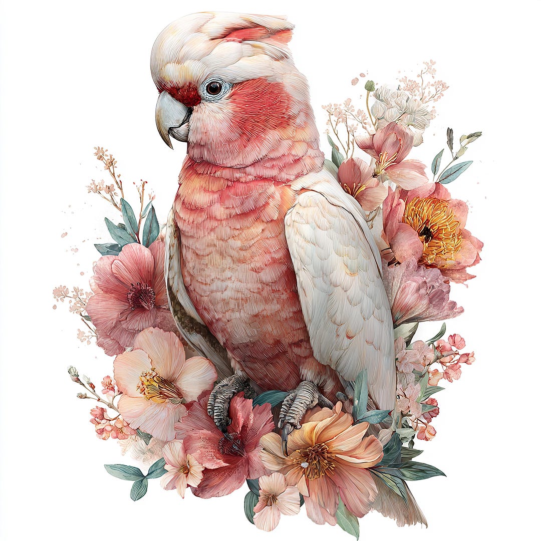 Cockatoo & Rainbow Lorikeet Clipart: Australian Bird Art, Major ...