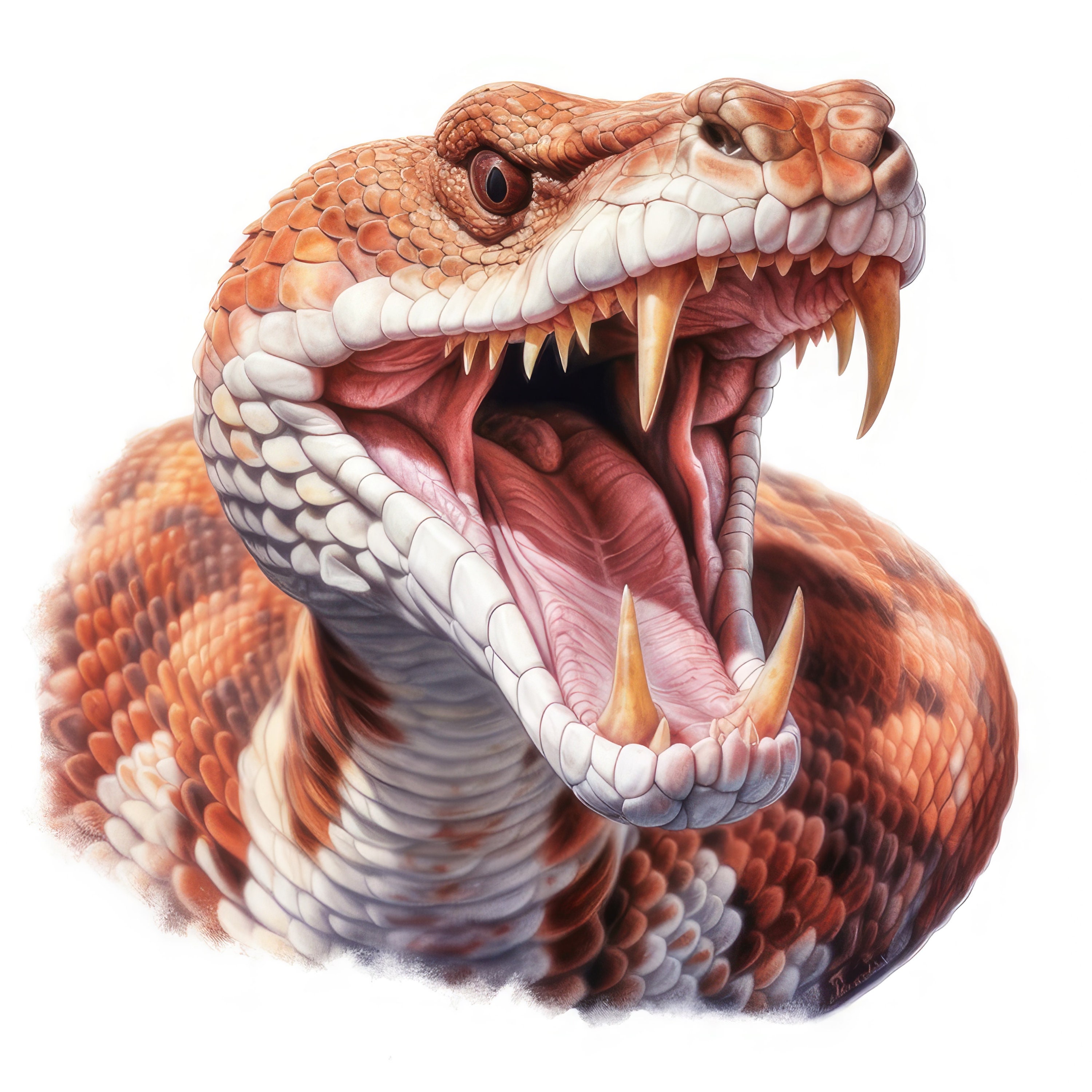Fierce Copperhead Snake Clipart, 16 High Quality Jpgs High Resolution ...