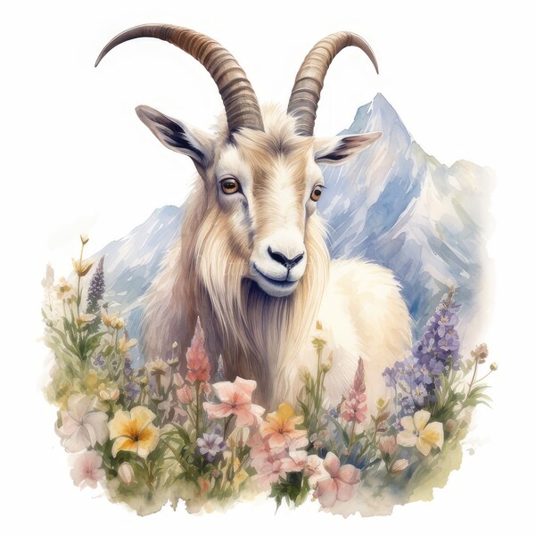 Goat Watercolor - Etsy